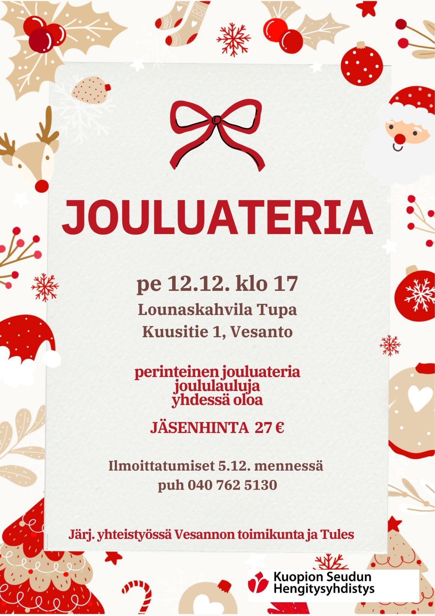 Jouluateria - Kuopion Seudun Hengitysyhdistys