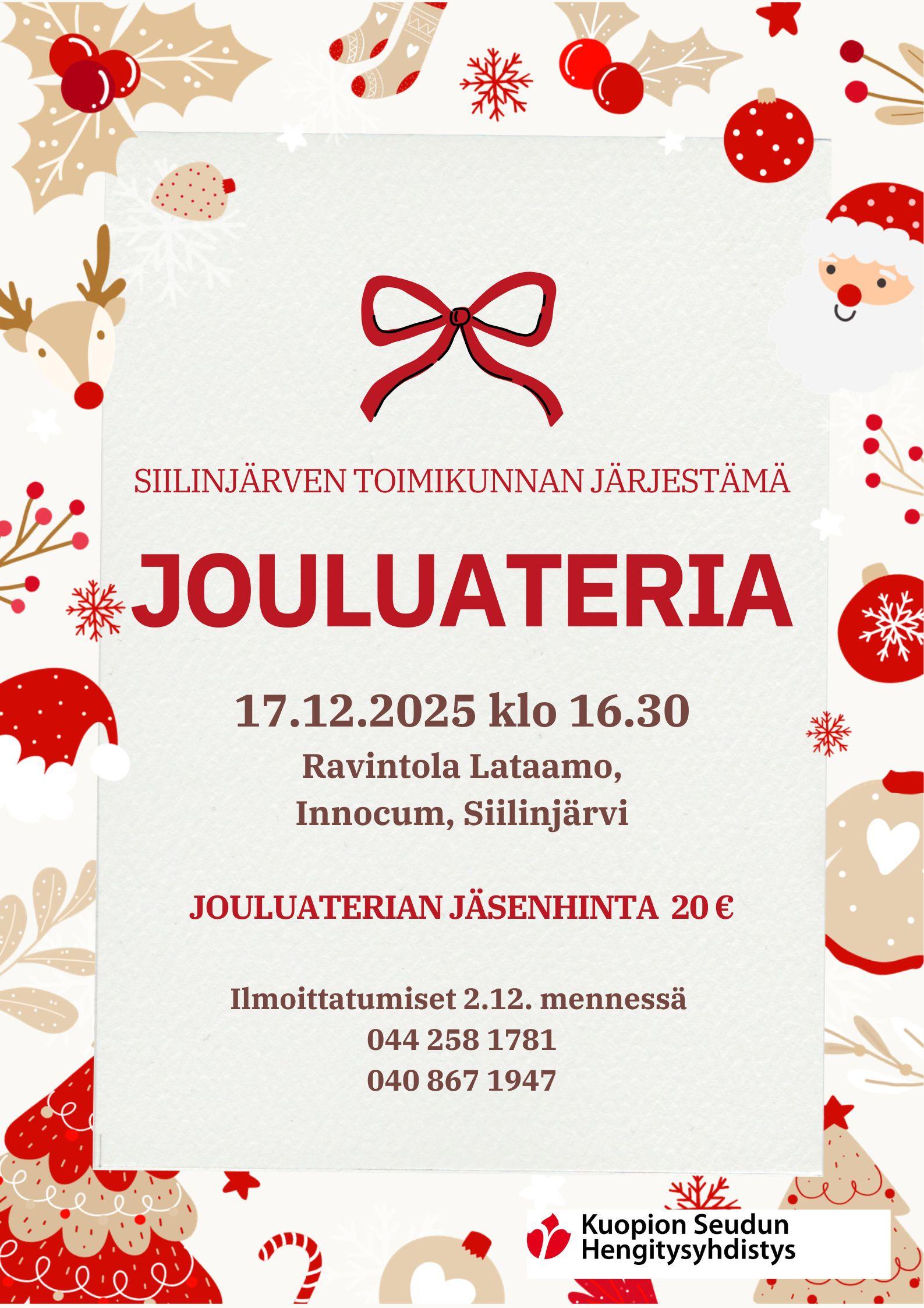 Jouluateria Lataamossa - Kuopion Seudun Hengitysyhdistys